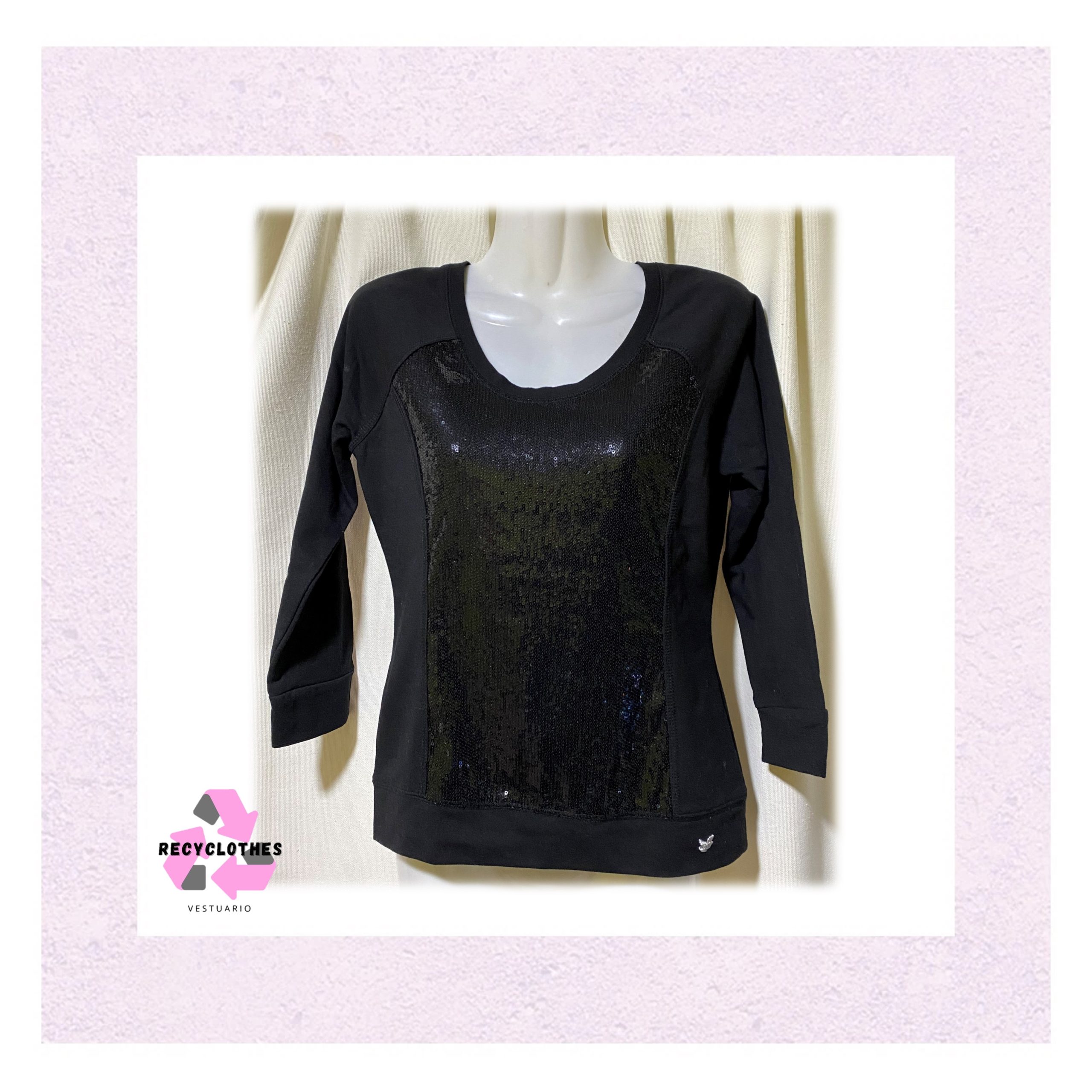 Polerón Negro 14 Dream out loud - Recyclothes